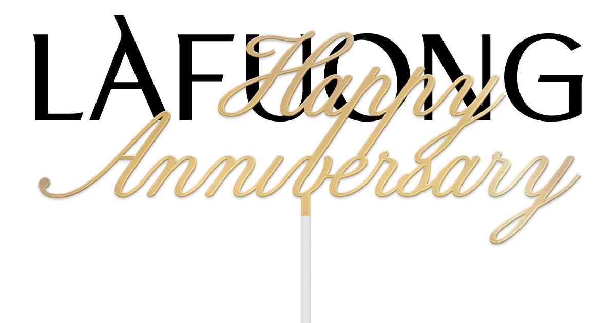 Topper Happy Anniversary – Phụ kiện bánh – LaFuong Pastry